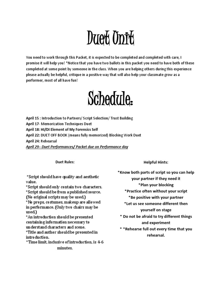 Duet Unit | PDF | Psychological Concepts | Psychology