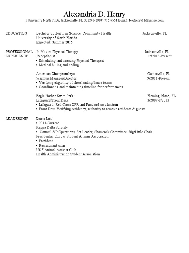 Resume Henry | PDF | Wellness