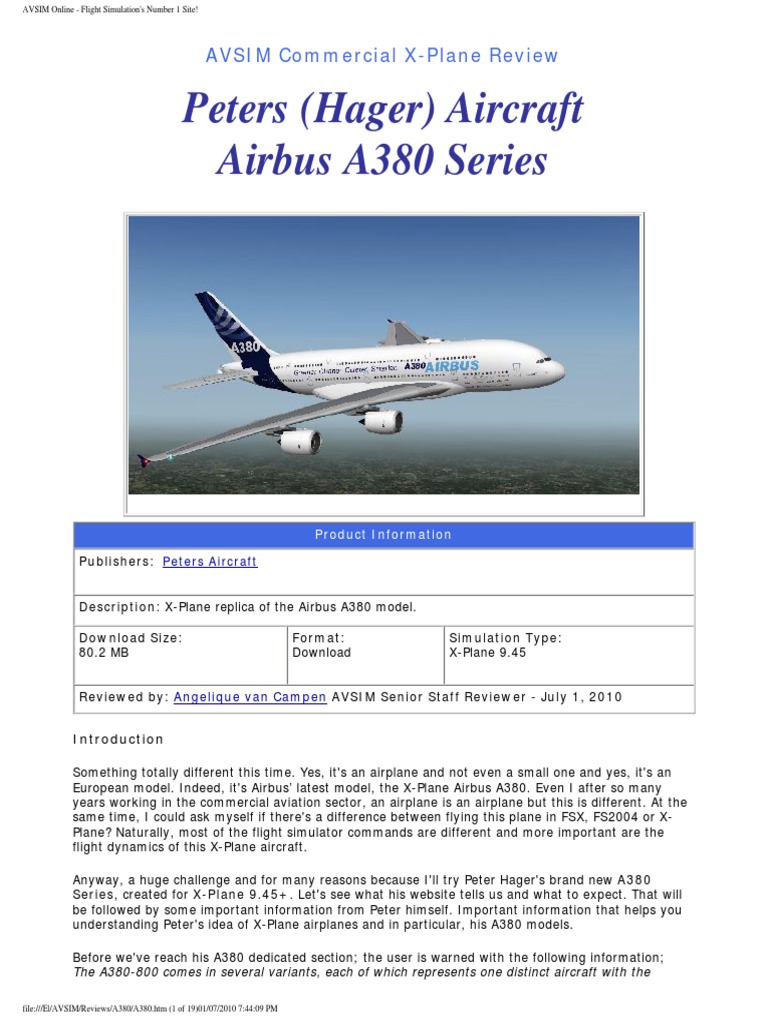 A380 | PDF | Airbus | Aviation