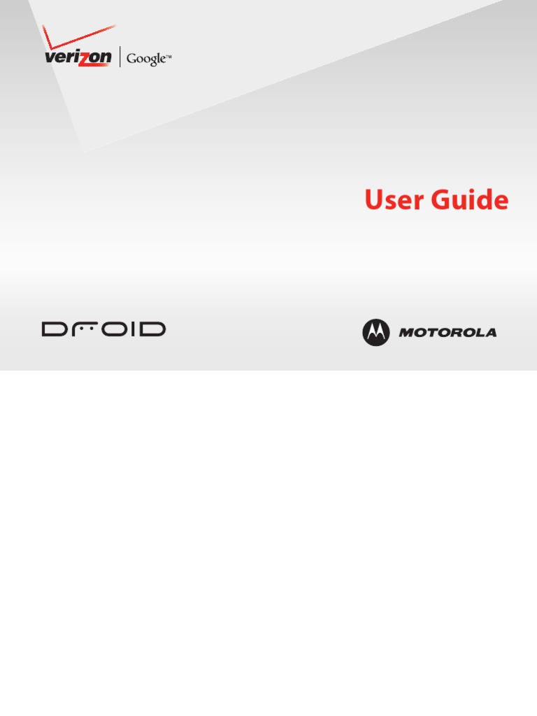 DROID by Motorola User Guide | PDF | Gmail | Google Play