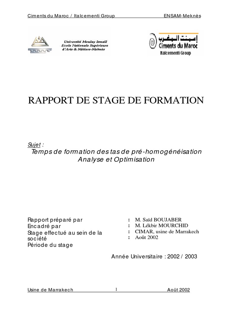 Optimisation du Processus Cimentier | PDF | Ciment | Chaux