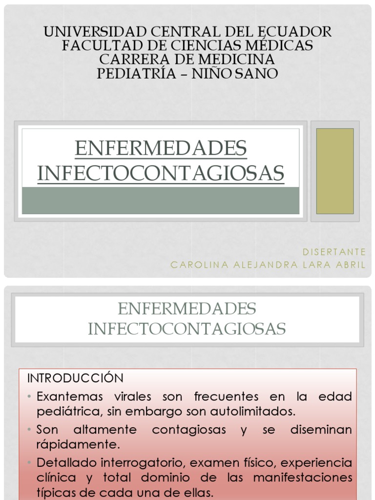 Enfermedades Infectocontagiosas | PDF | Sarampión | Infección