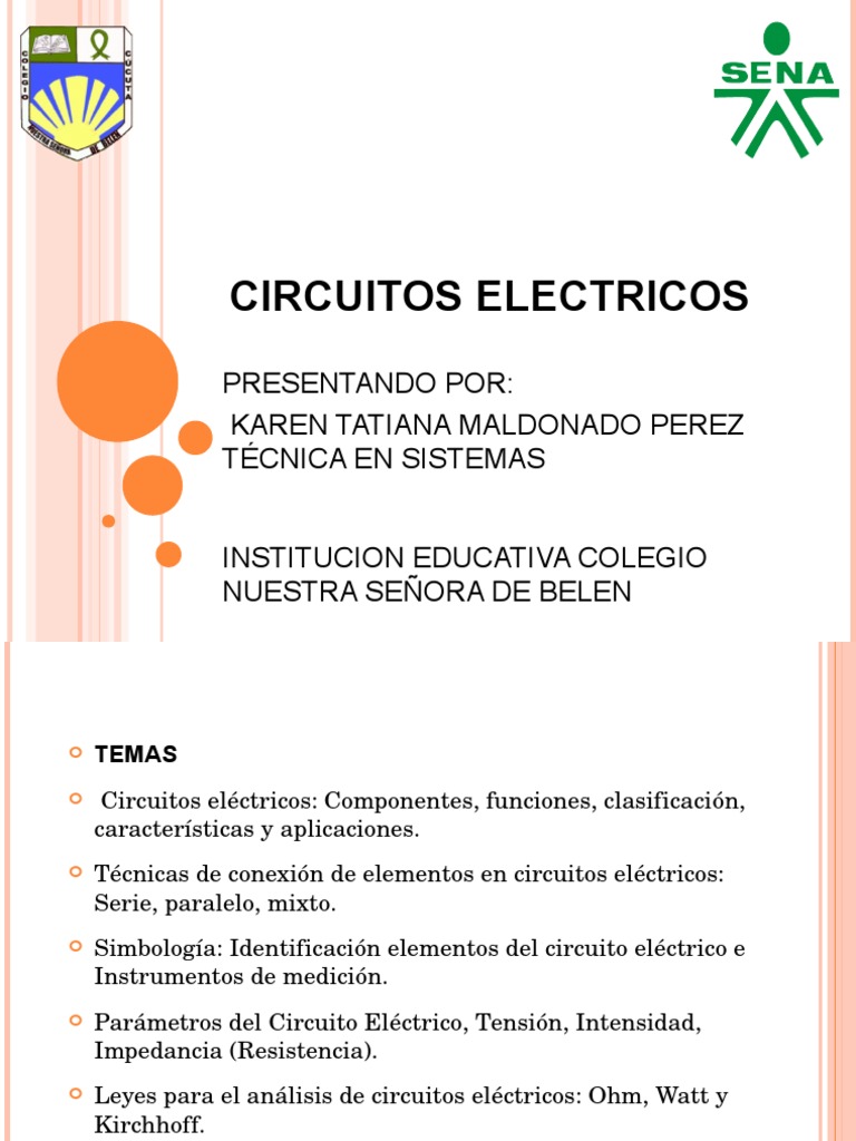 Circuitoselectricos 140401124757 Phpapp02 | PDF | Corriente eléctrica | Resistencia Eléctrica y ...