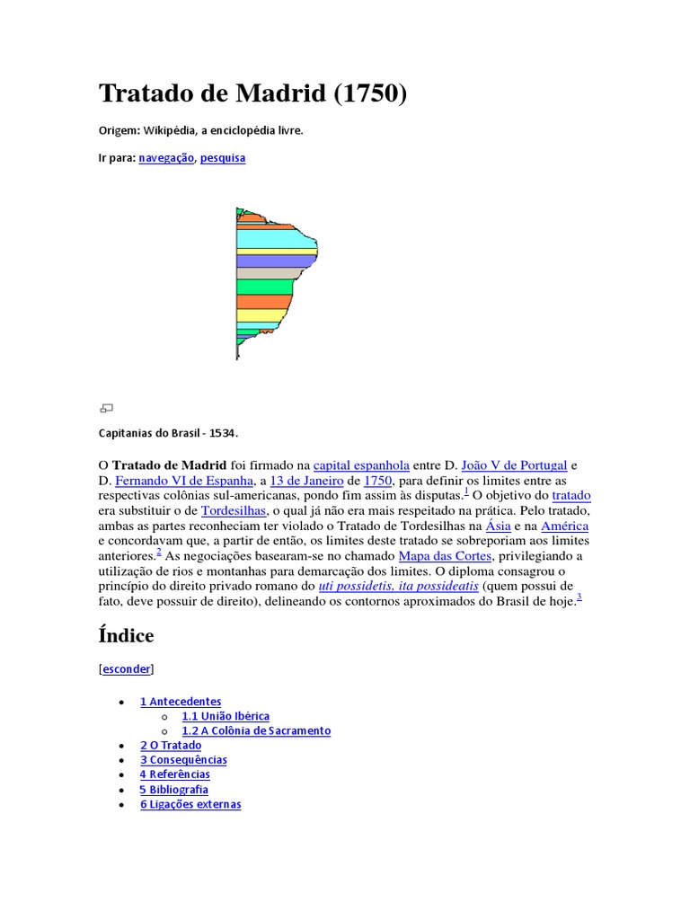 Tratado de Madrid | PDF | Tratado | Política (geral)