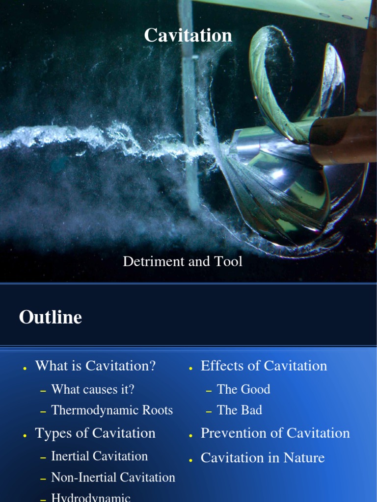 Basics of Cavitation | PDF | Physical Chemistry | Fluid Dynamics