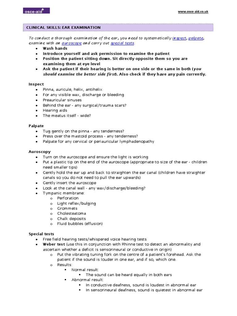 osce_earexam | Ear | Hearing
