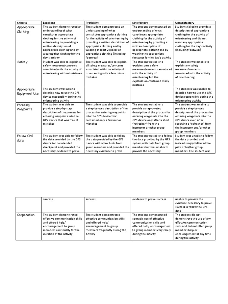 Rubric | PDF | Learning | Cognition