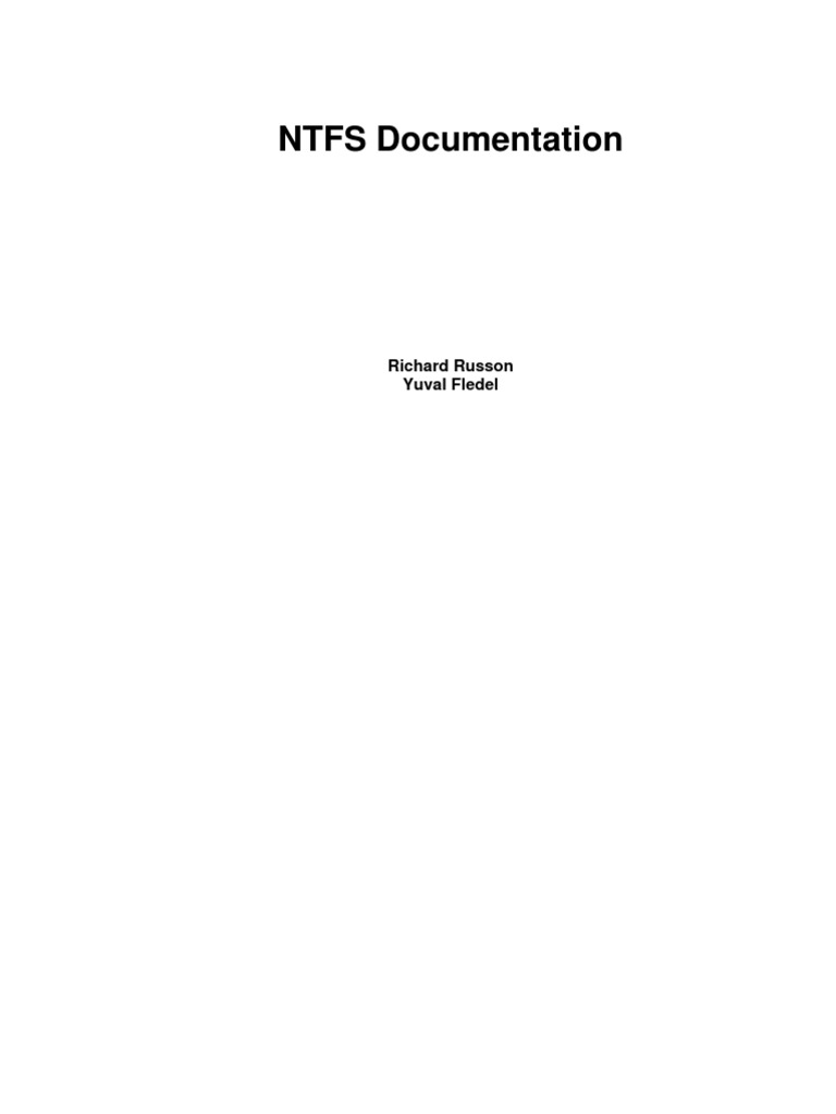 NTFS Documentation | PDF | Filename | Computer File
