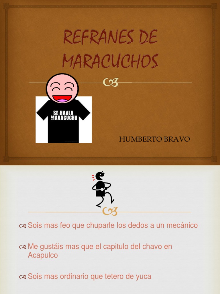 Refranes y Frases Chistosas Maracuchas | PDF | Poesía