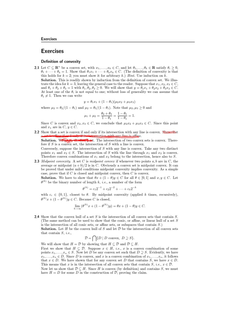 Hw2 Convex Sets | PDF | Convex Set | Matrix (Mathematics)