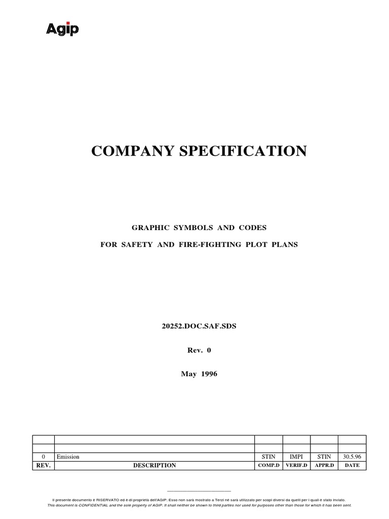 Company Specification: Graphic Symbols and Codes For Safety and Fire ...