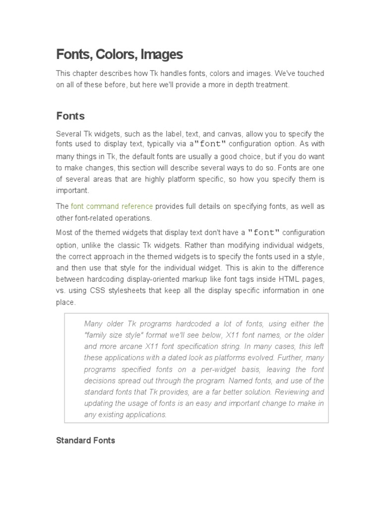 Fonts, Colors, Images | PDF | Typefaces | Widget (Gui)