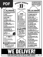 Jimmy Johns Menu | PDF | Pickled Cucumber | North American Cuisine