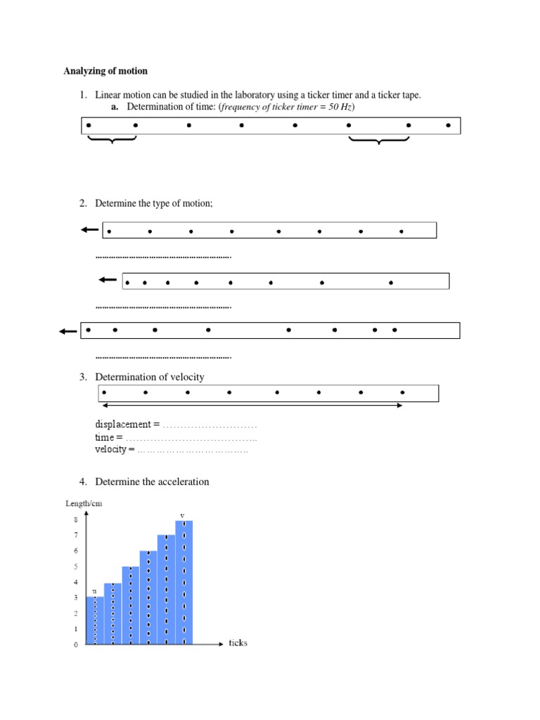 Linear Motion Can Be Studied in The Laboratory Using A Ticker Timer and ...