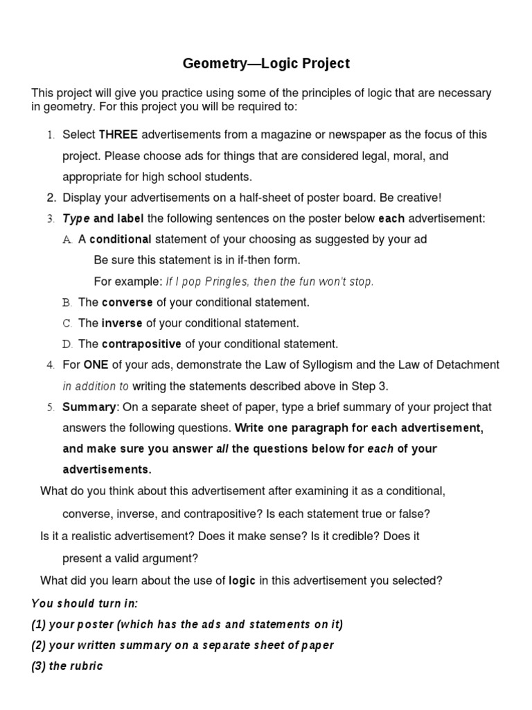 Conditional Advertising Project | PDF | Deductive Reasoning | Logic Conditional Advertising Project | PDF | Deductive Reasoning | Logic