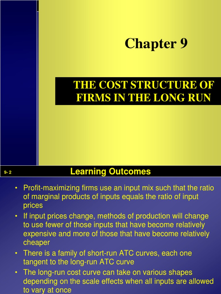 The Cost Structure Of Firms In The Long Run PDF