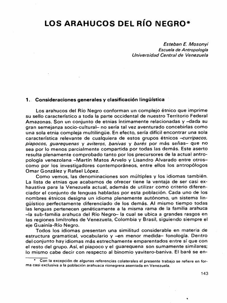 Arahuacos Del Rio Negro E.E. Monsoyi | PDF | Ciencias sociales ...