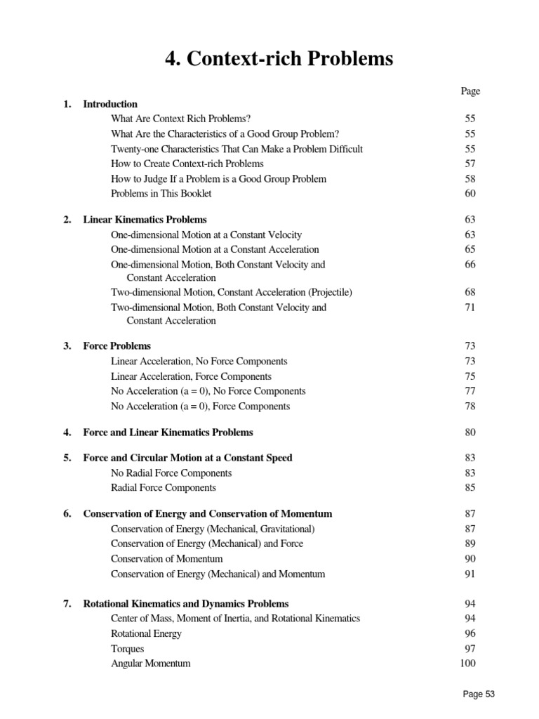 Context-Rich Problems | PDF | Force | Momentum