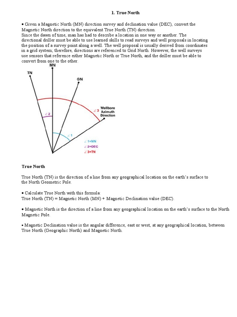 Converting True North and Grid North | PDF | Quantity | Scientific ...