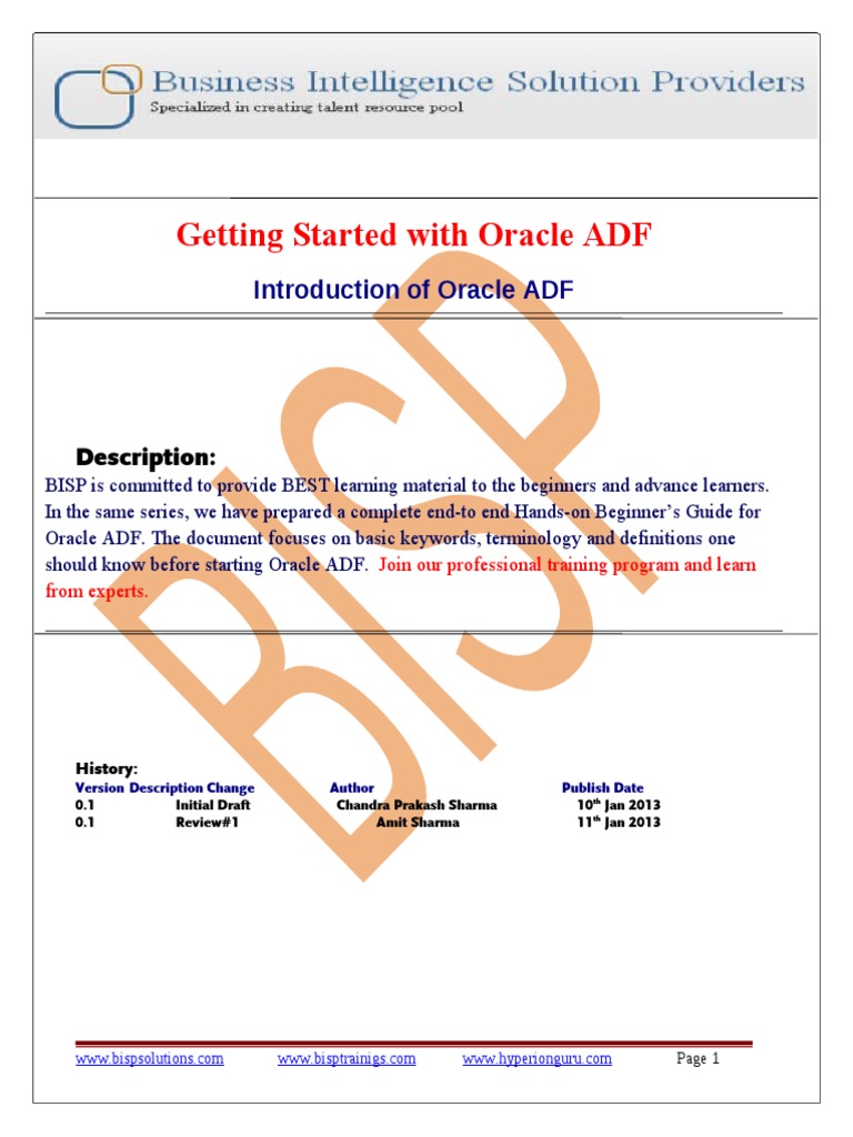 Introduction of Oracle ADF | PDF | Computing | Information Technology ...