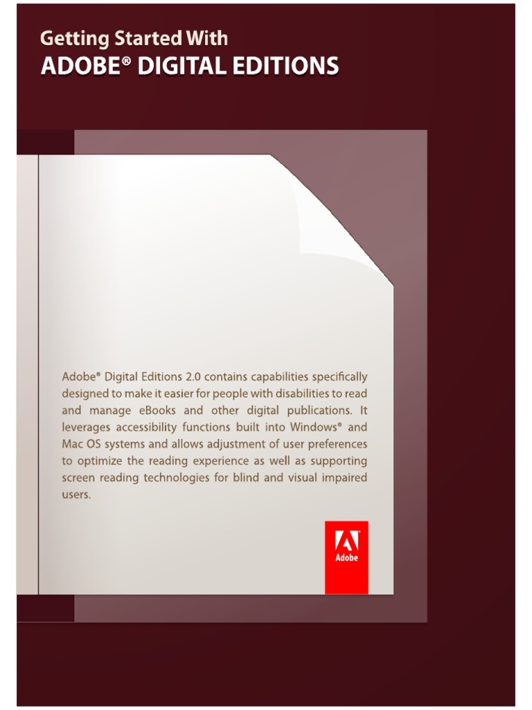 Getting Started With Adobe Digital Editions | PDF | Portable Document ...