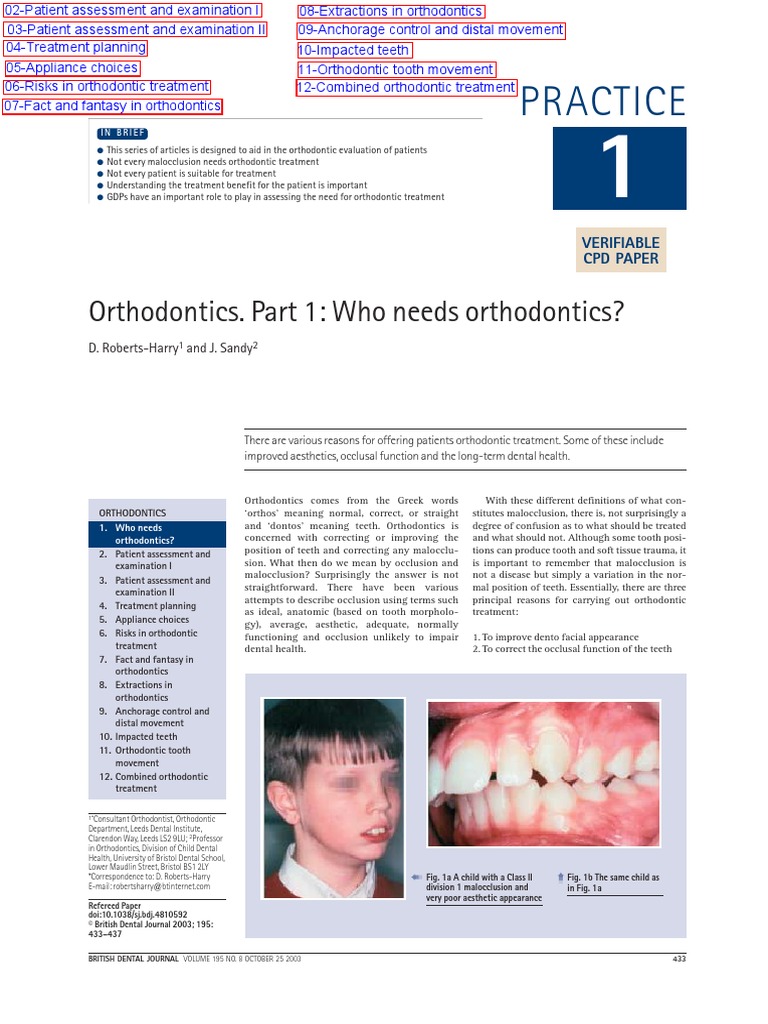 A Clinical Guide To Orthodontics | PDF | Orthodontics | Human Tooth