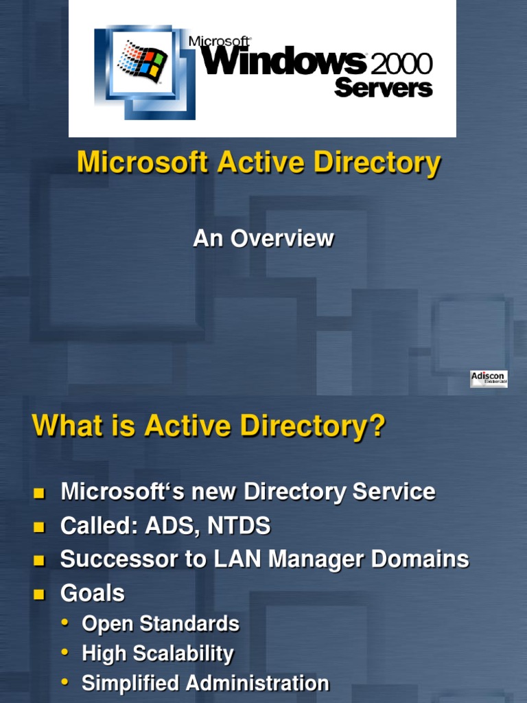 Microsoft Active Directory: An Overview | PDF