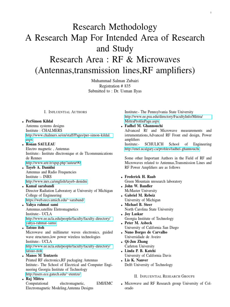A Research Map For Intended Area of Research and Study Research Area ...