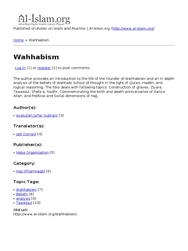 Overview of Wahhabism's Origins and Beliefs | PDF | Wahhabism | Muhammad