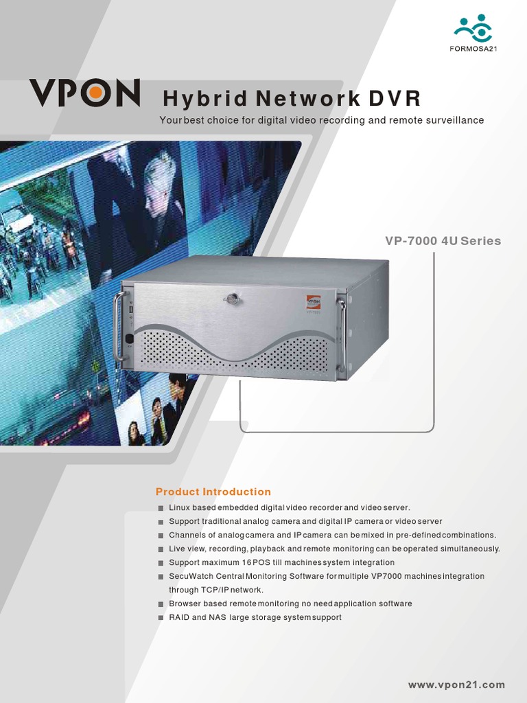 VP7000 Series Catalog | PDF | Digital Video Recorder | Video