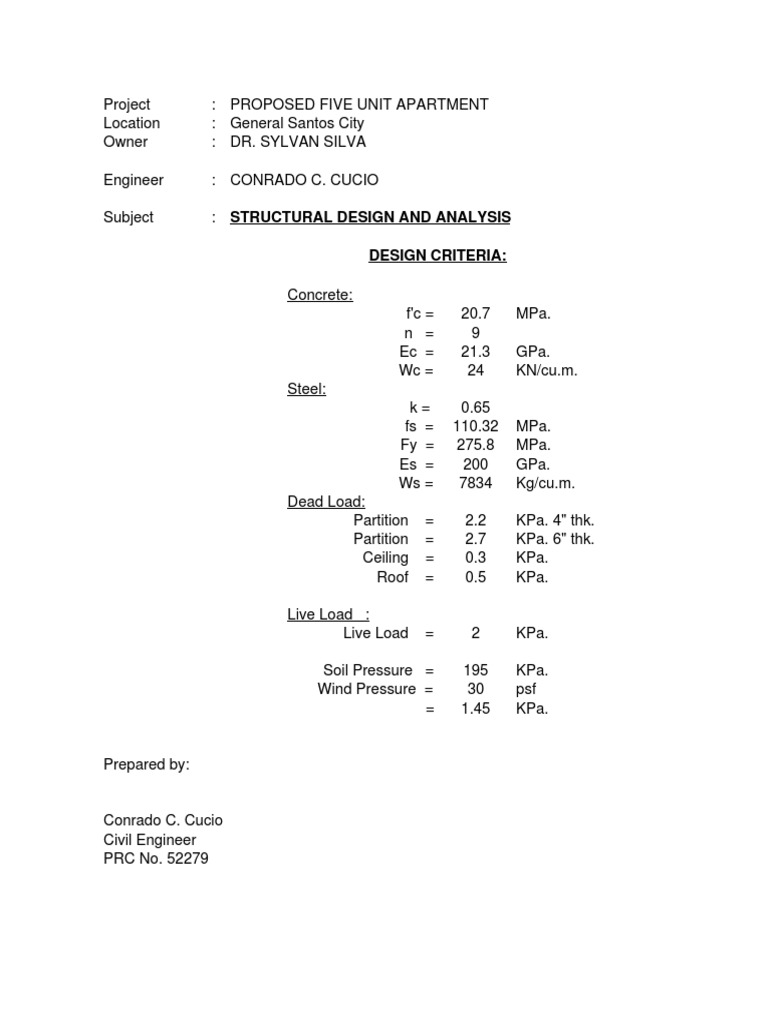 Apartment Concrete Analysis | PDF | Structural Analysis | Truss
