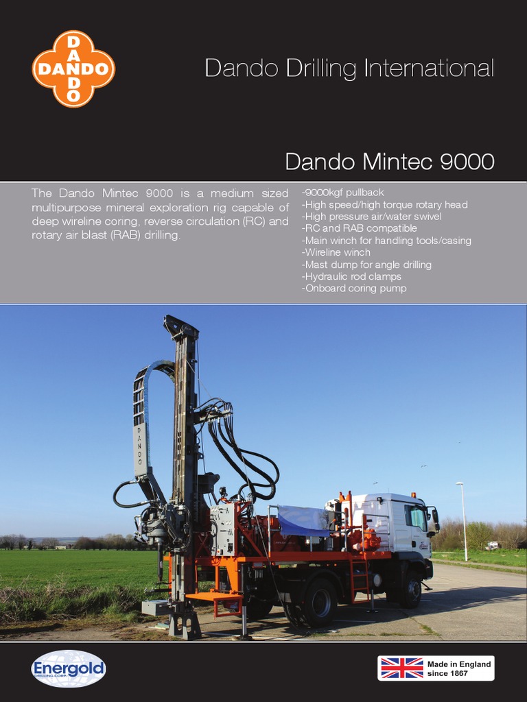 Dando Mintec 9000 (Dando Drilling Indonesia) | PDF | Drilling Rig | Drill