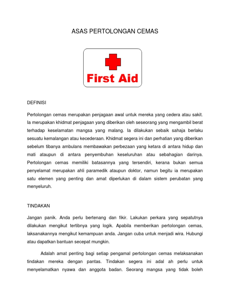 Asas Pertolongan Cemas | PDF