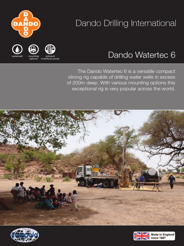 Dando Watertec 6 Drill Rig Overview | PDF | Drilling Rig | Drill