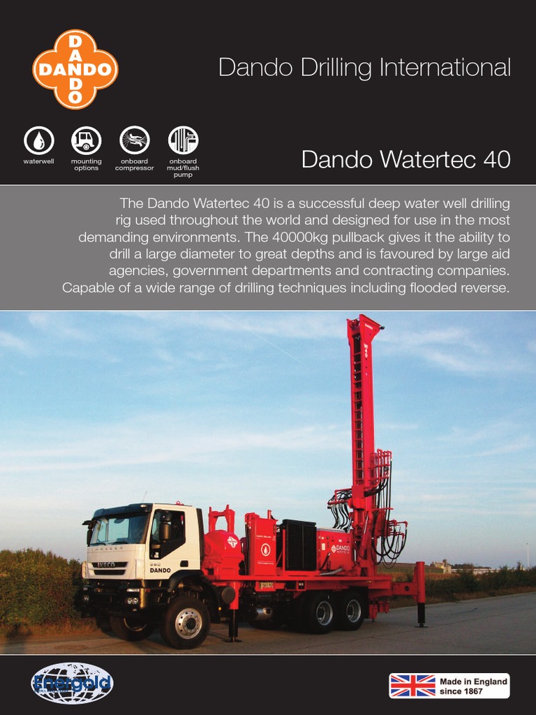 Dando Watertec 40 (Dando Drilling Indonesia) | PDF | Drilling Rig | Pump