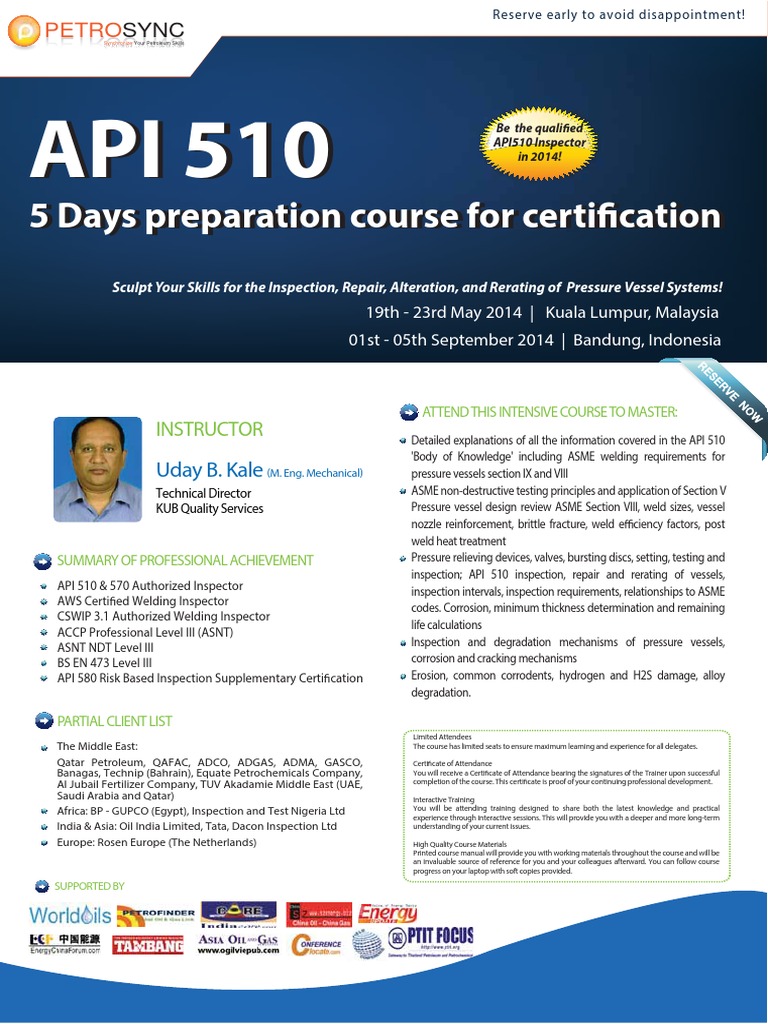 API - 510 - 5 Days Preparation Course For Certification | PDF | Credit ...