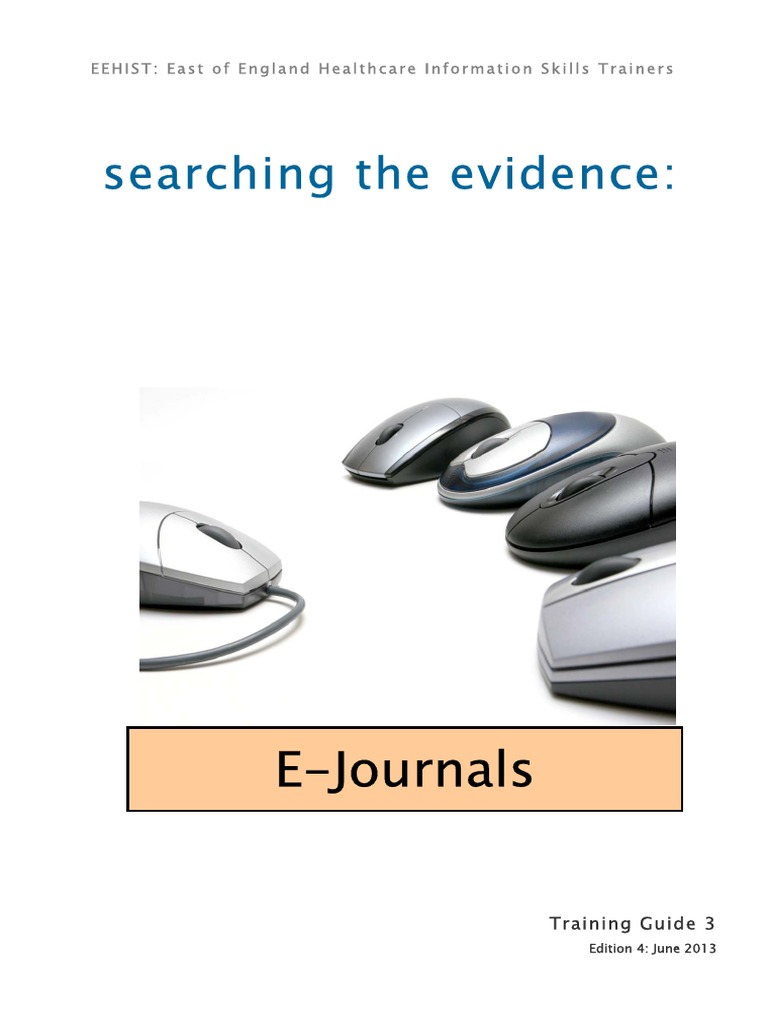 Searching The Evidence:: E-Journals | PDF | Login | National Health Service