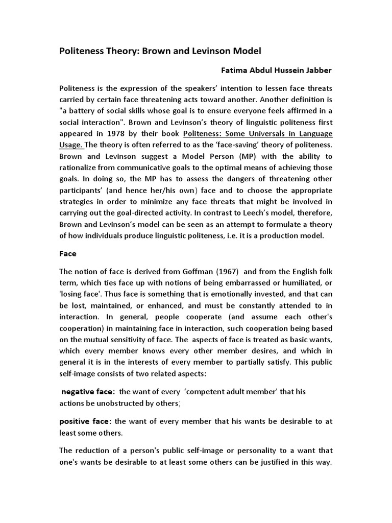 Politeness Theory | Psychology & Cognitive Science | Human Communication