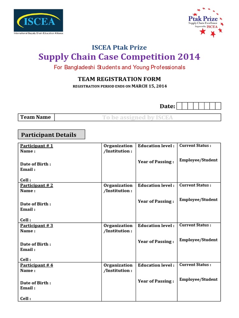 Supply Chain Case Competition 2014 | PDF | Identity Document | Supply Chain