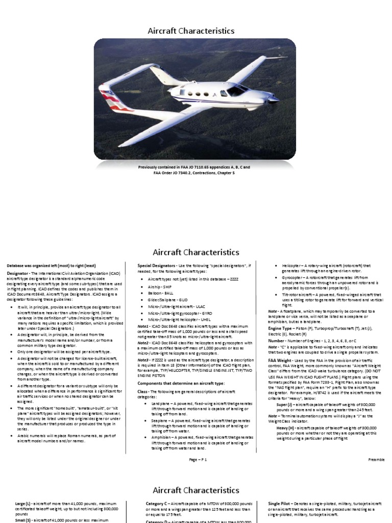 Aircraft Characteristics | PDF | Rotorcraft | Aircraft