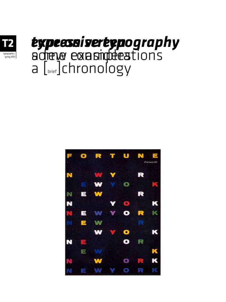 Type On Screen Expressive Typography: Some Considerations A Few ...