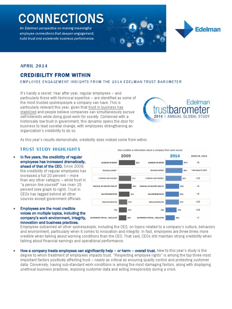 Employee Engagement Insights From The Trust Barometer | PDF | Business ...