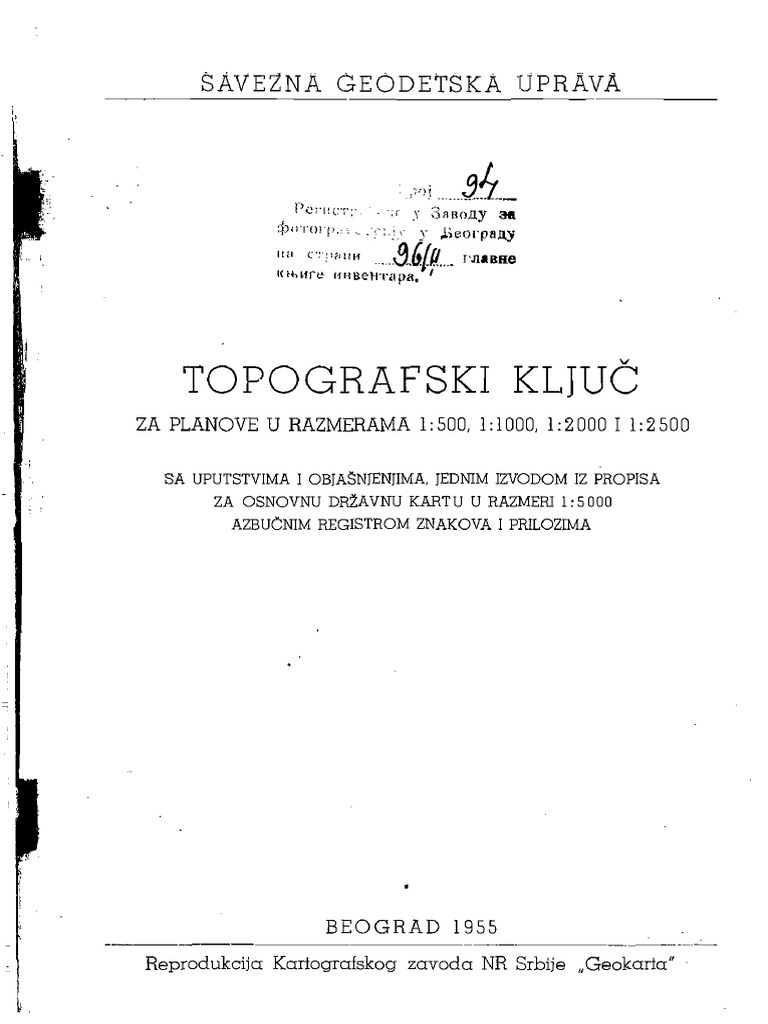 Topografski Kljuc | PDF