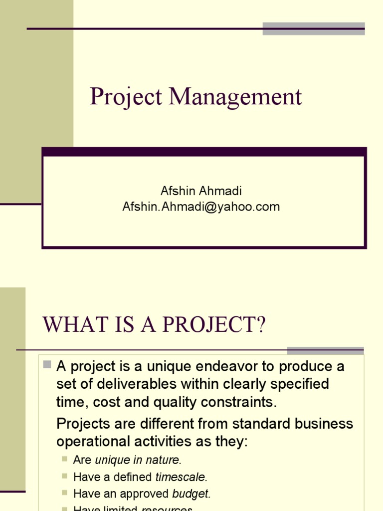 Project Management | PDF | Project Management | Business