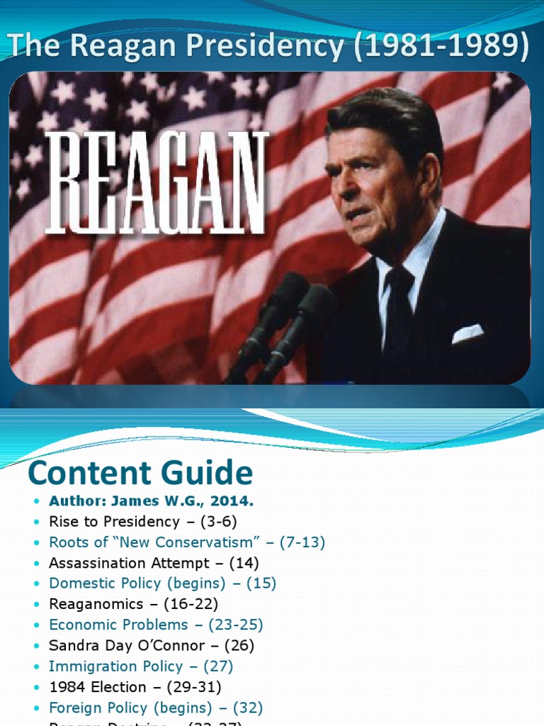 reagan presidency 1981-1989 powerpoint | Ronald Reagan | Conservatism