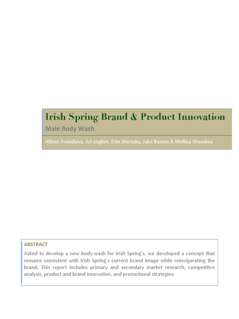 Irish Spring Report | PDF | Brand | Social Media