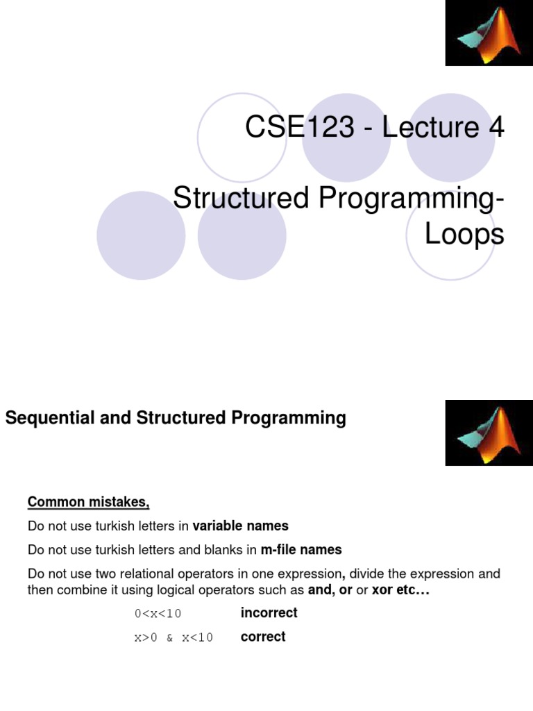 CSE123-Lecture4Loops | PDF | Control Flow | Summation