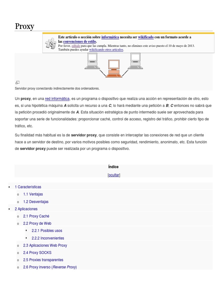Proxy | PDF | Servidor proxy | Servidor web