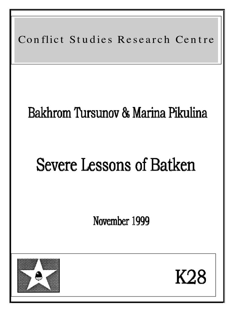 Lessons From Batken | PDF | Kyrgyzstan | Tajikistan