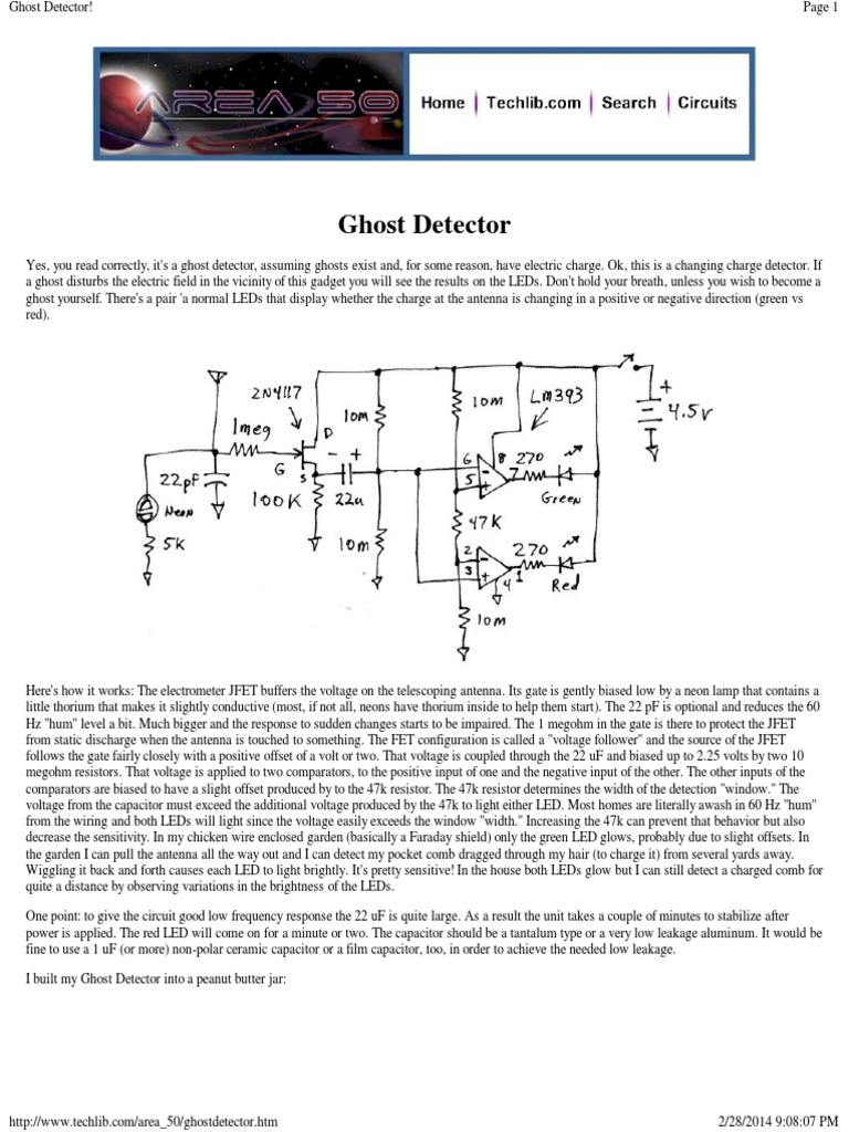 Ghost Detector! | PDF | Field Effect Transistor | Capacitor